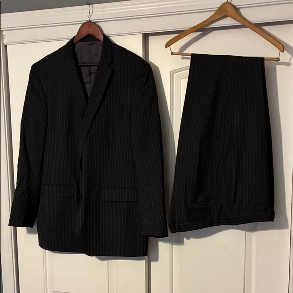 Ike Behar | Suits & Blazers | Ike Behar Black Pinstripe Suit | Poshmark